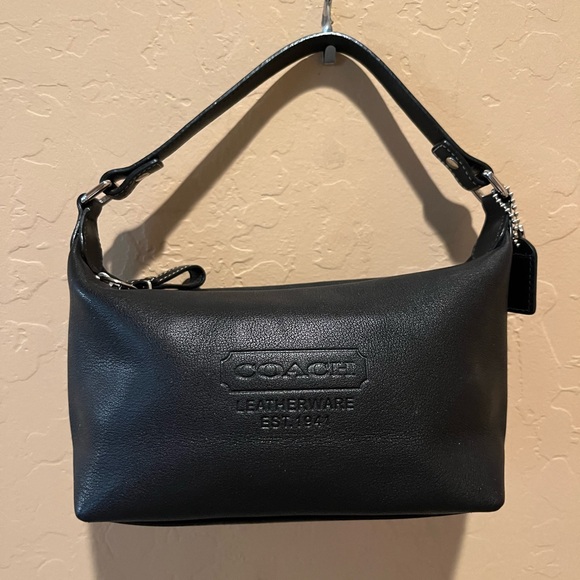 Coach | Bags | Coach Fair Isle Shoulder Bag Black Leather Y2k | Poshmark